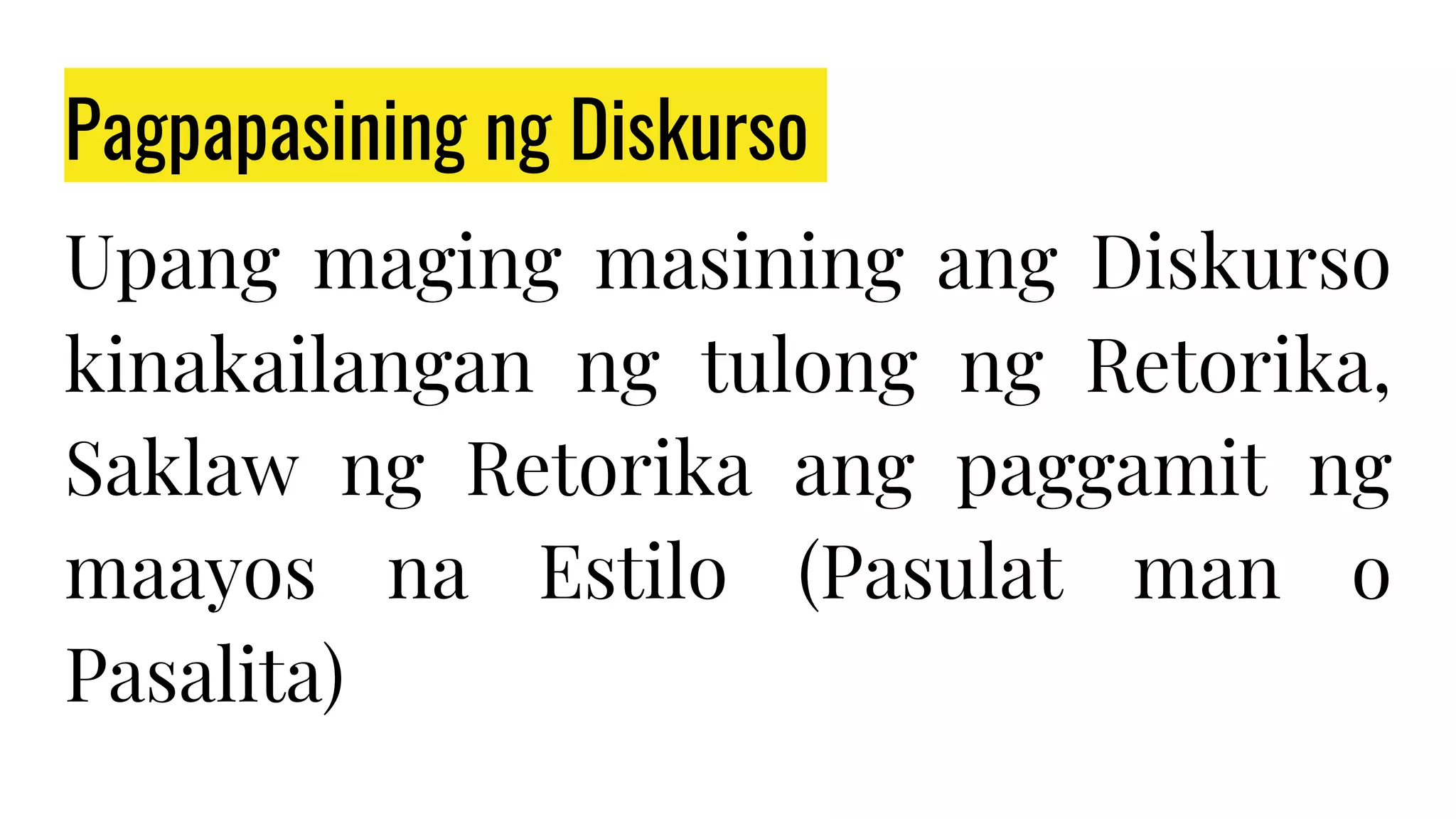 Pagpapasining ng diskurso | PPTX