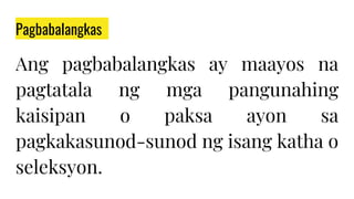 Pagpapasining ng diskurso | PPTX