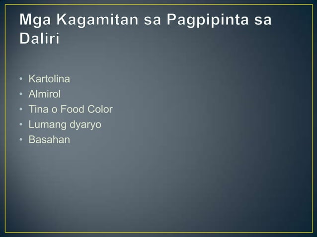 Pagpipinta sa daliri | PPTX