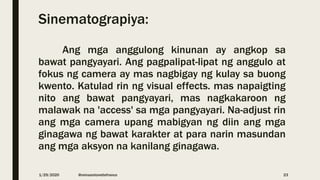 Pagrerebyu o pagsusuri ng pelikula | PPTX