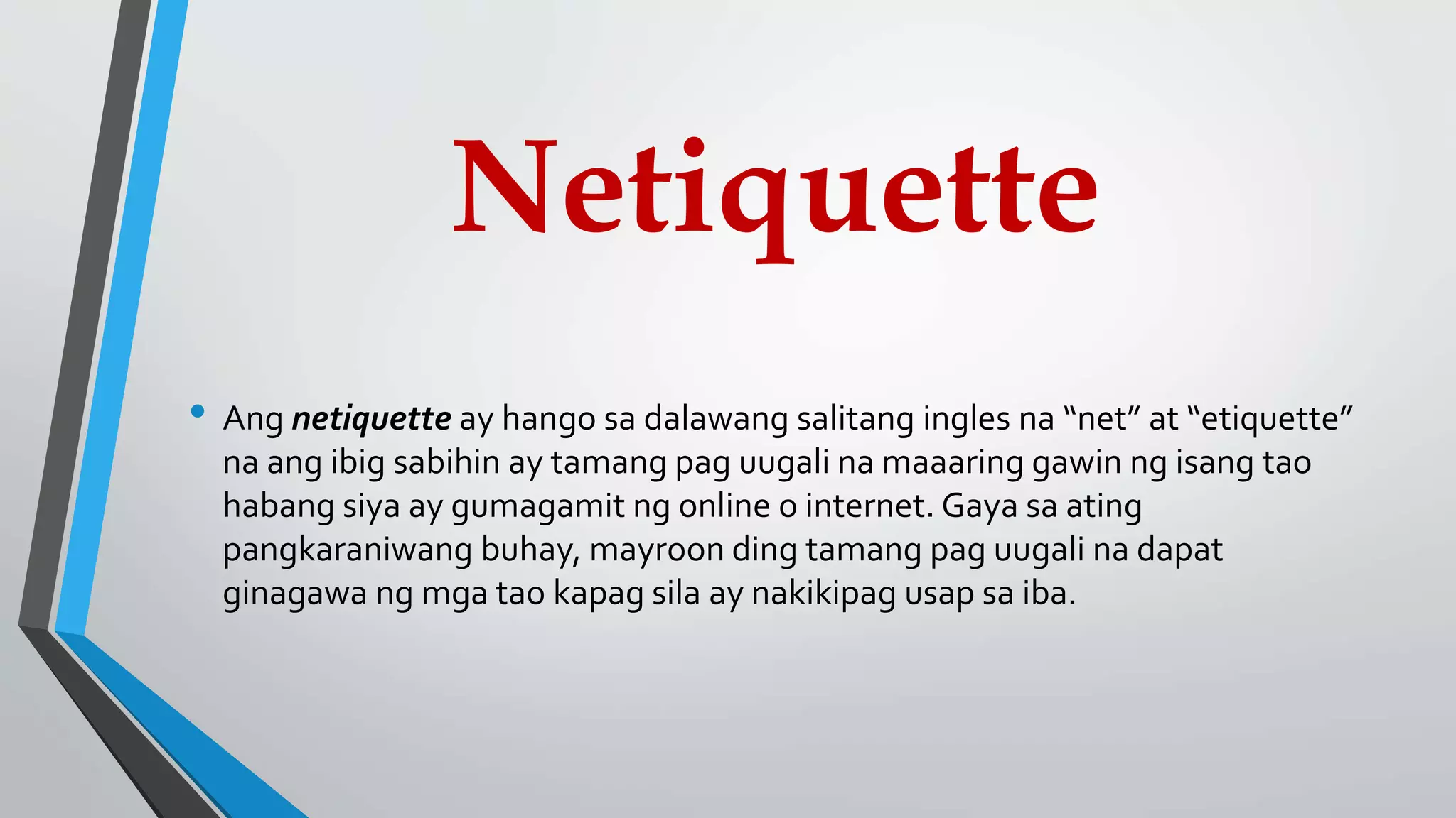 PAGSALI SA DISCUSSION FORUM AT CHAT SA LIGTAS AT RESPONSABLENG ...