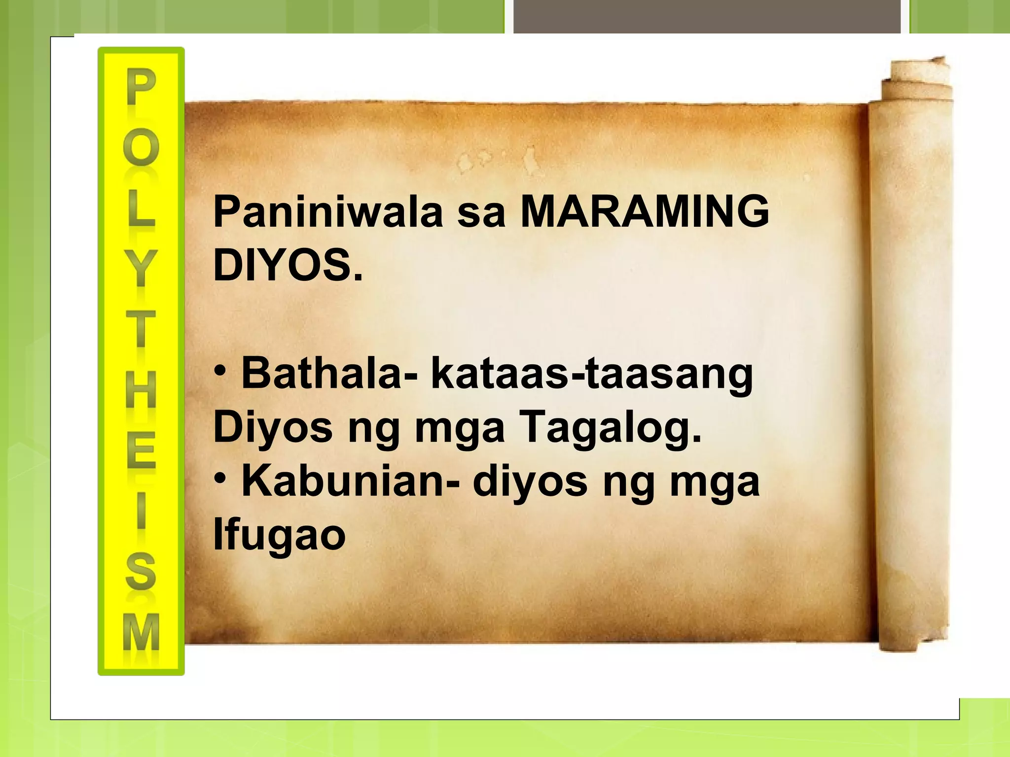Pagsamba ng mga sinaunang pilipino | PPT