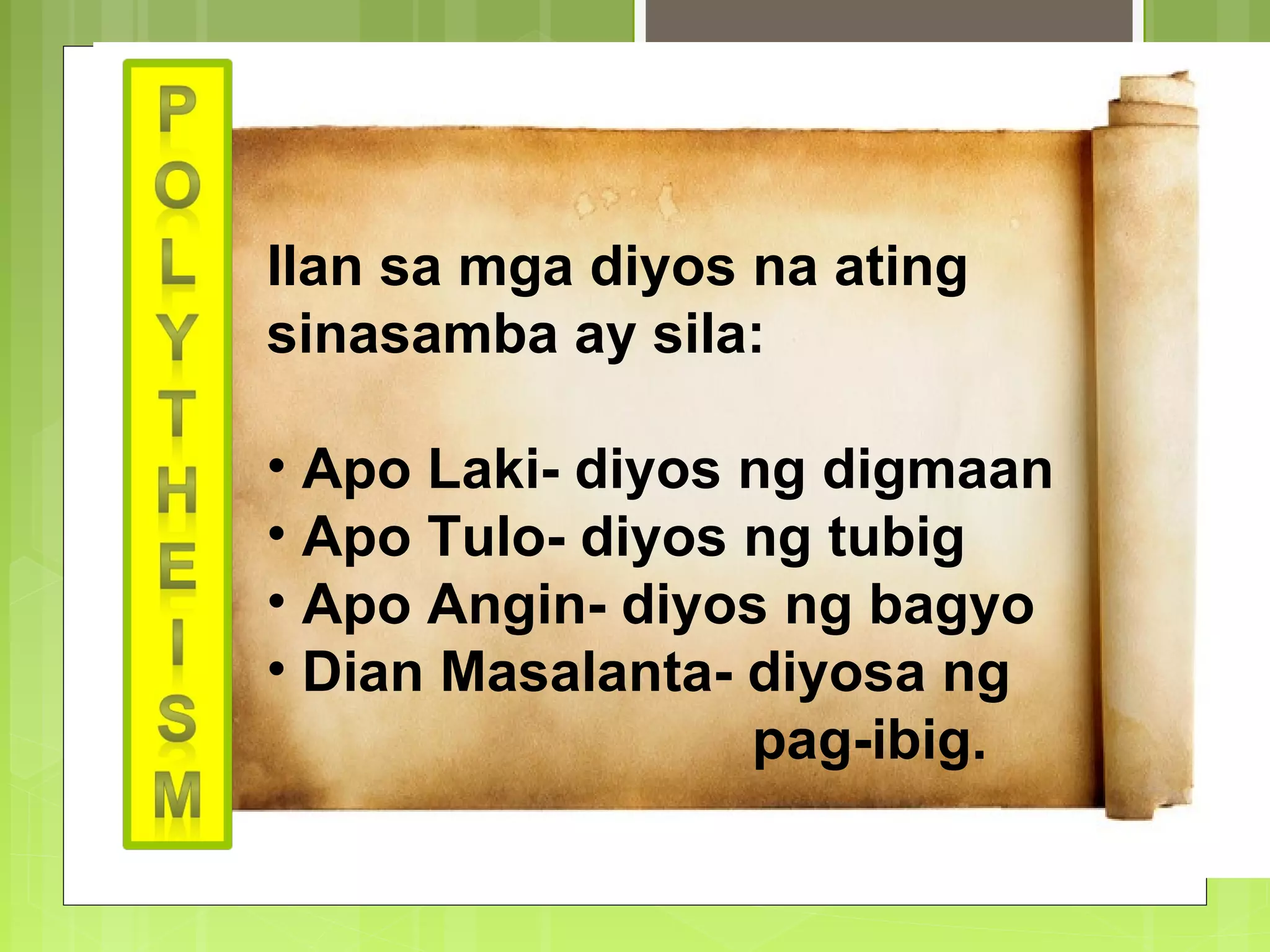 Pagsamba ng mga sinaunang pilipino | PPT