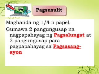 Pag sang ayon at pasalungat | PPT