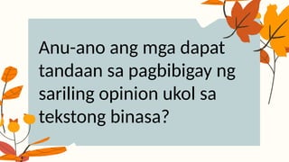 Mga Dapat Tandaan sa Pagsasabi ng Sariling Ideya.pptx