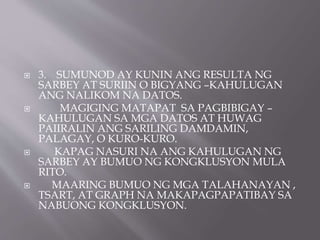 Pagsasagawa ng sarbey | PPTX