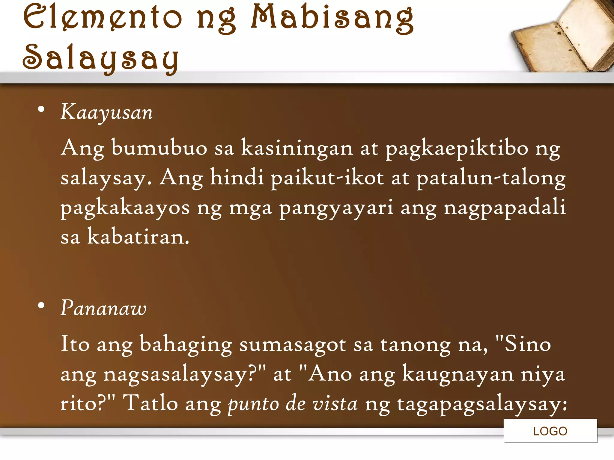 Filipino: Pagsasalaysay | PPT