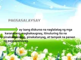 Pagsasalaysay | PPTX