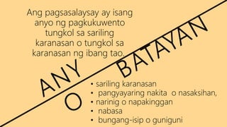 Pagsasalaysay | PPTX