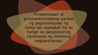 Pagsasalaysay | PPTX