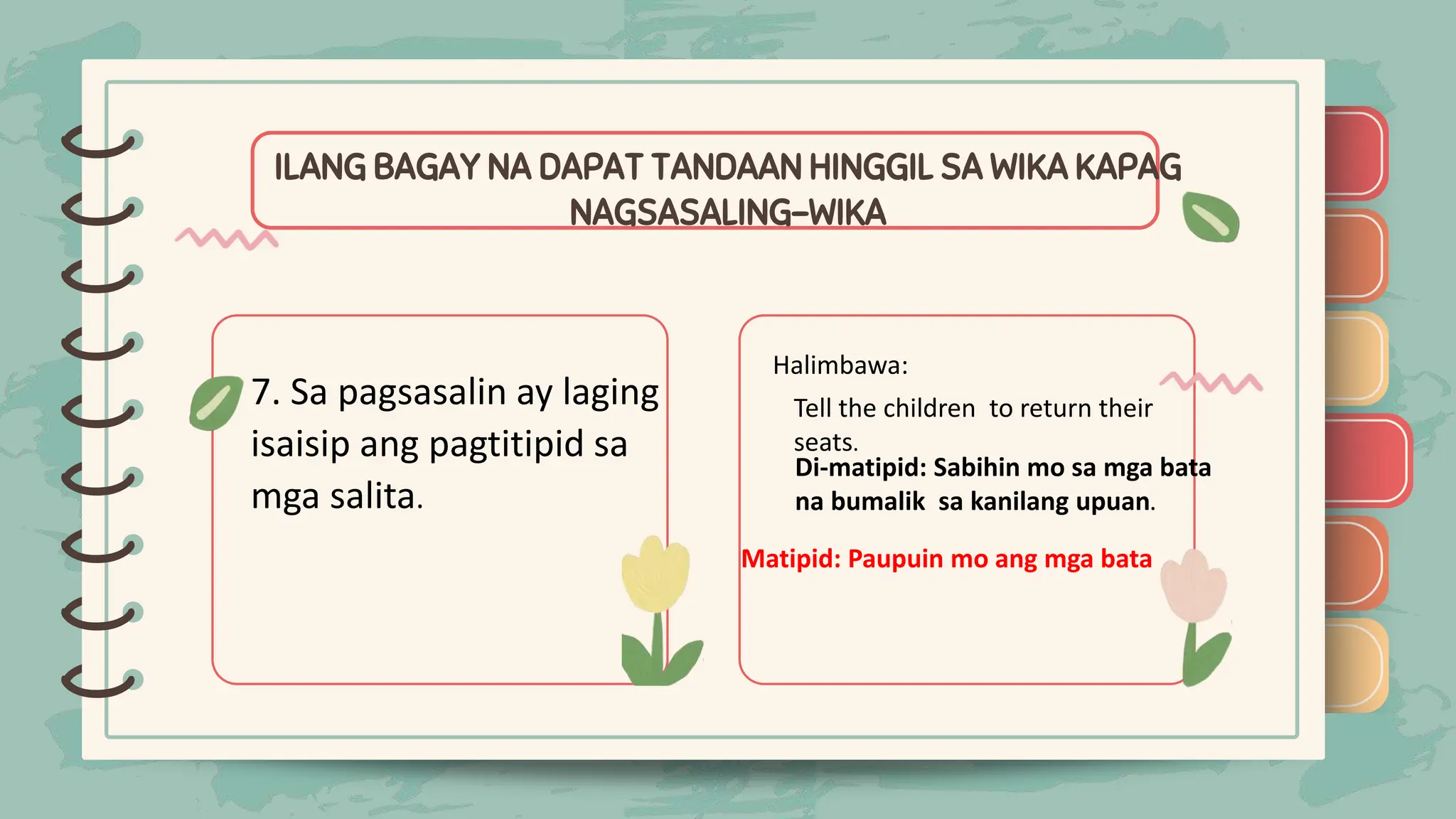 mga simulain sa pagsasaling wika report. | PPTX