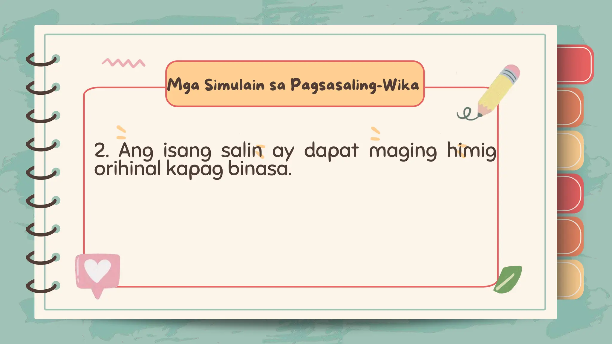 mga simulain sa pagsasaling wika report. | PPTX
