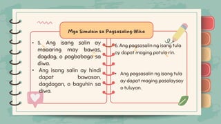 mga simulain sa pagsasaling wika report. | PPTX