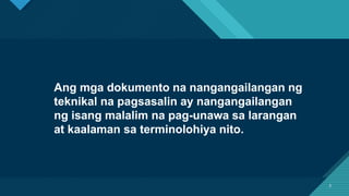 Pagsasaling-Teknikal-report by Baron (St. Louise de Marillac College of ...