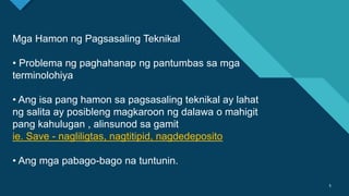 Pagsasaling-Teknikal-report by Baron (St. Louise de Marillac College of ...