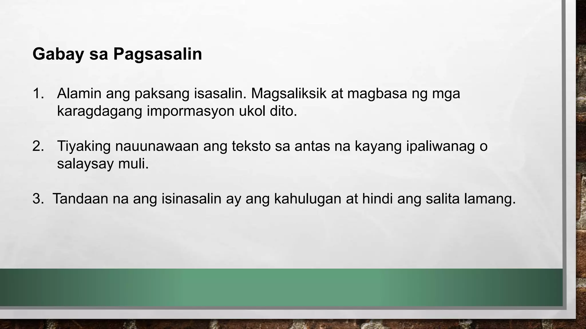 Pagsasaling wika | PPT