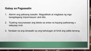 Pagsasaling wika | PPT