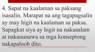 Pagsasaling - wika | PPTX