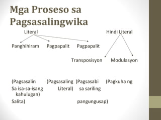 Pagsasaling Wika - Filipino 3 | PPT