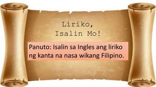 Filipino 10- Ikatlong Markahan-PAGSASALING WIKA PAGSASANAYptx | PPTX