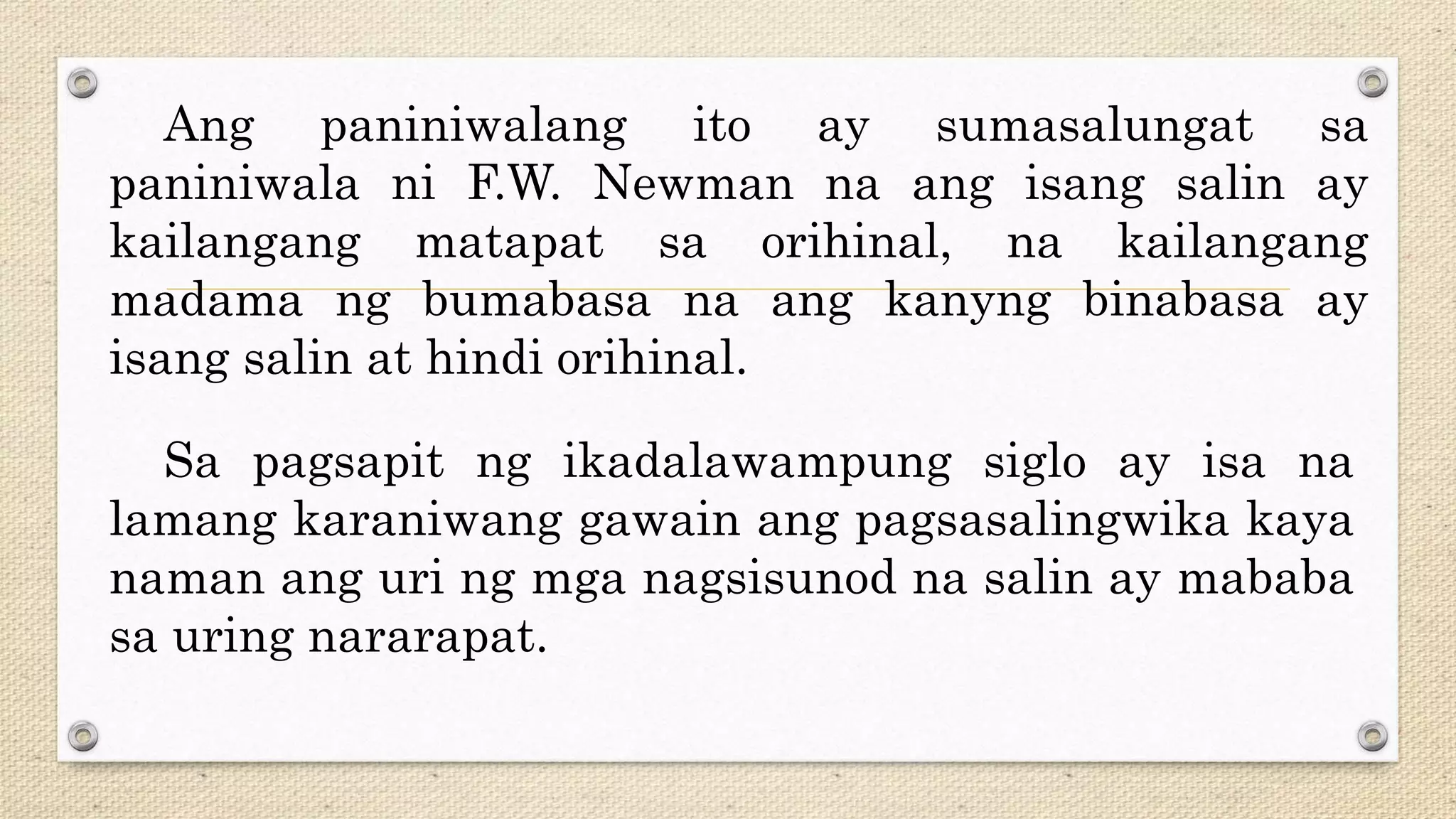 Pagsasaling wika ppt | PPTX