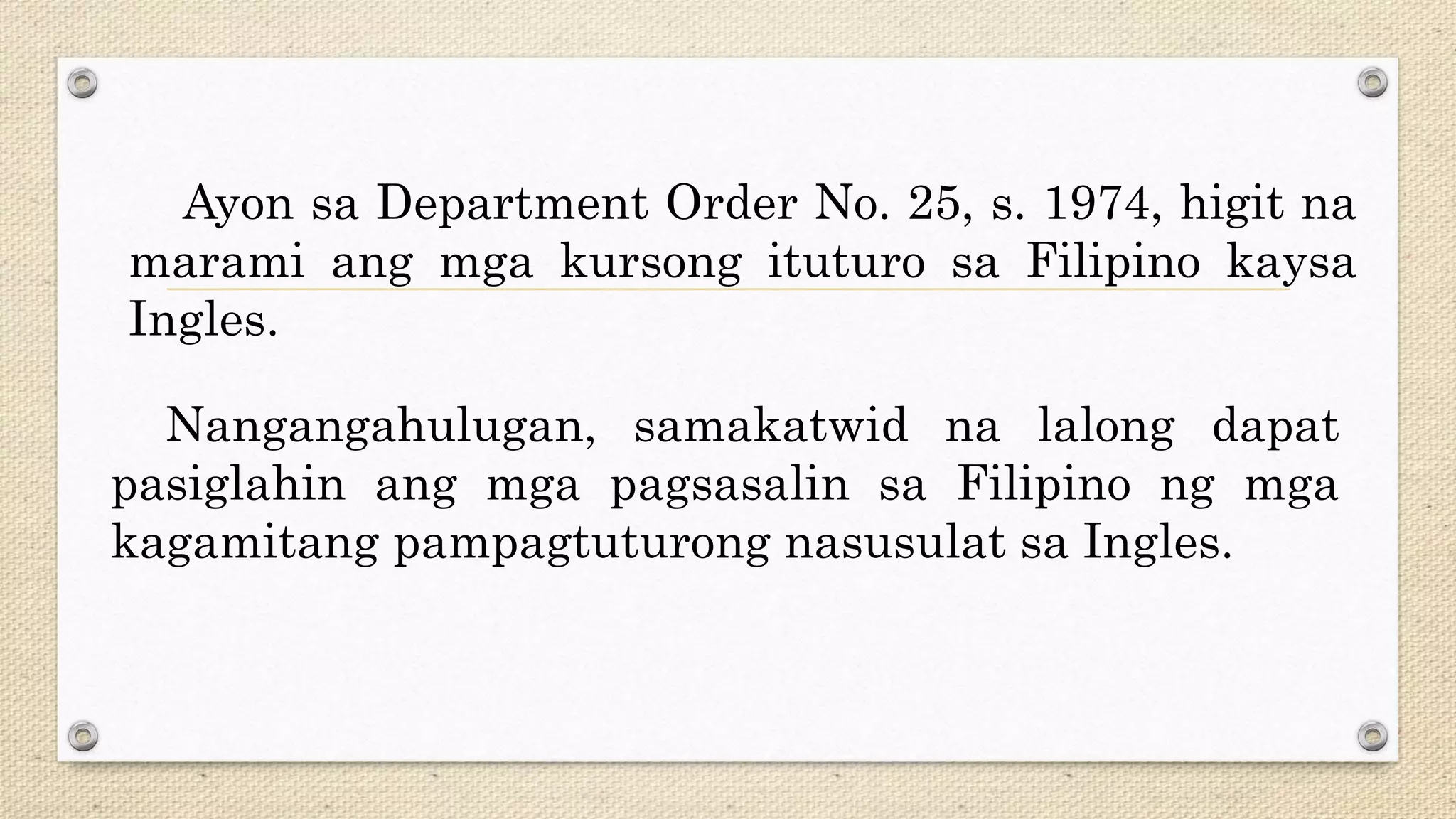 Pagsasaling wika ppt | PPTX