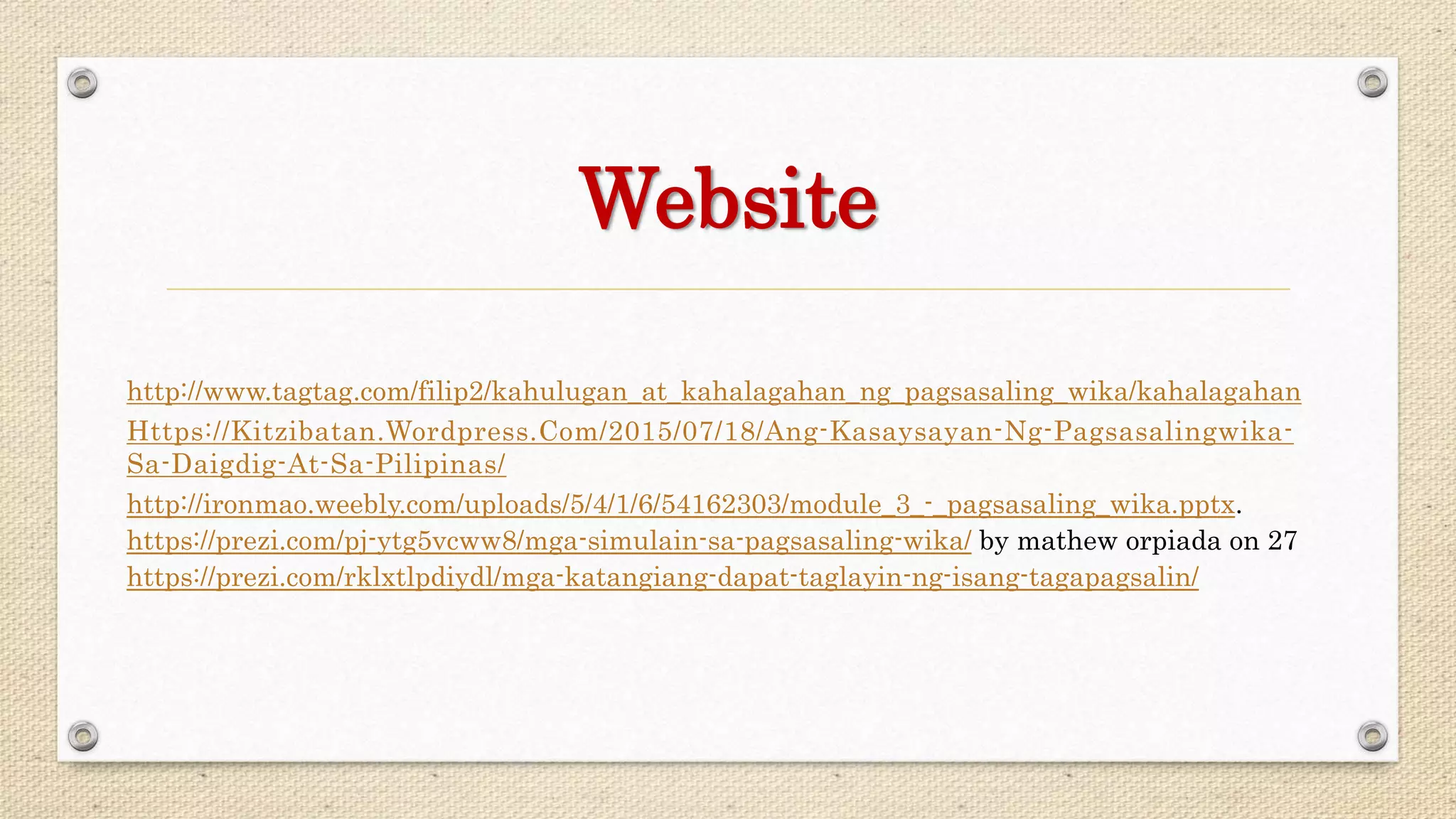 Pagsasaling wika ppt | PPTX