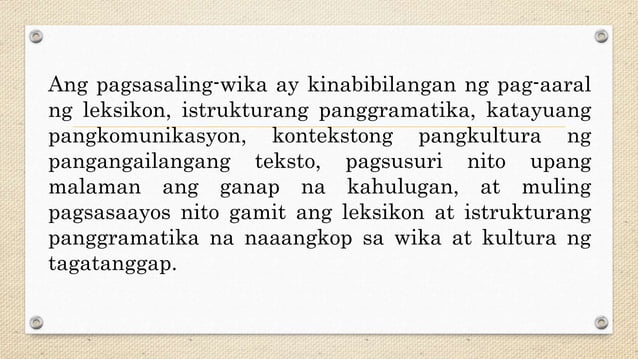 Pagsasaling wika ppt | PPTX