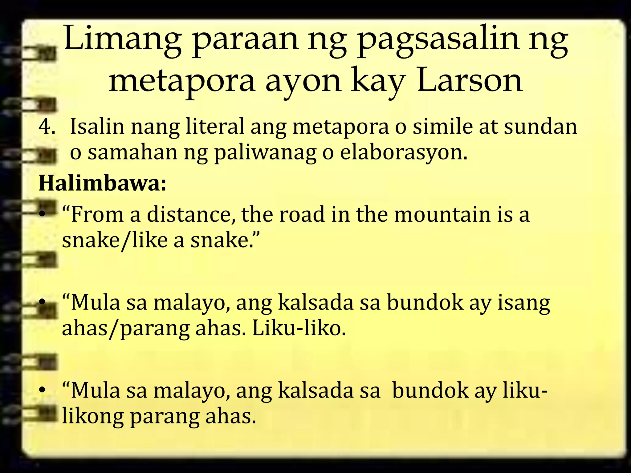 Pagsasalin ng tayutay fil 111 new 123 | PPTX