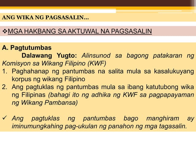 Pagsasalin (re echo) | PPTX