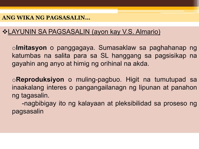 Pagsasalin (re echo) | PPTX