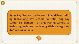 Pagsasalin sa bibliya report ng bibliya.pptx