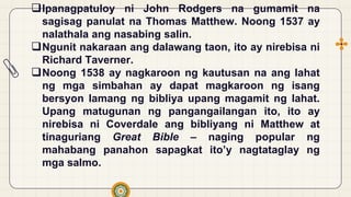 Pagsasalin sa bibliya report ng bibliya.pptx
