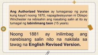 Pagsasalin sa bibliya report ng bibliya.pptx
