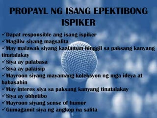 Pagsasalita | PPTX