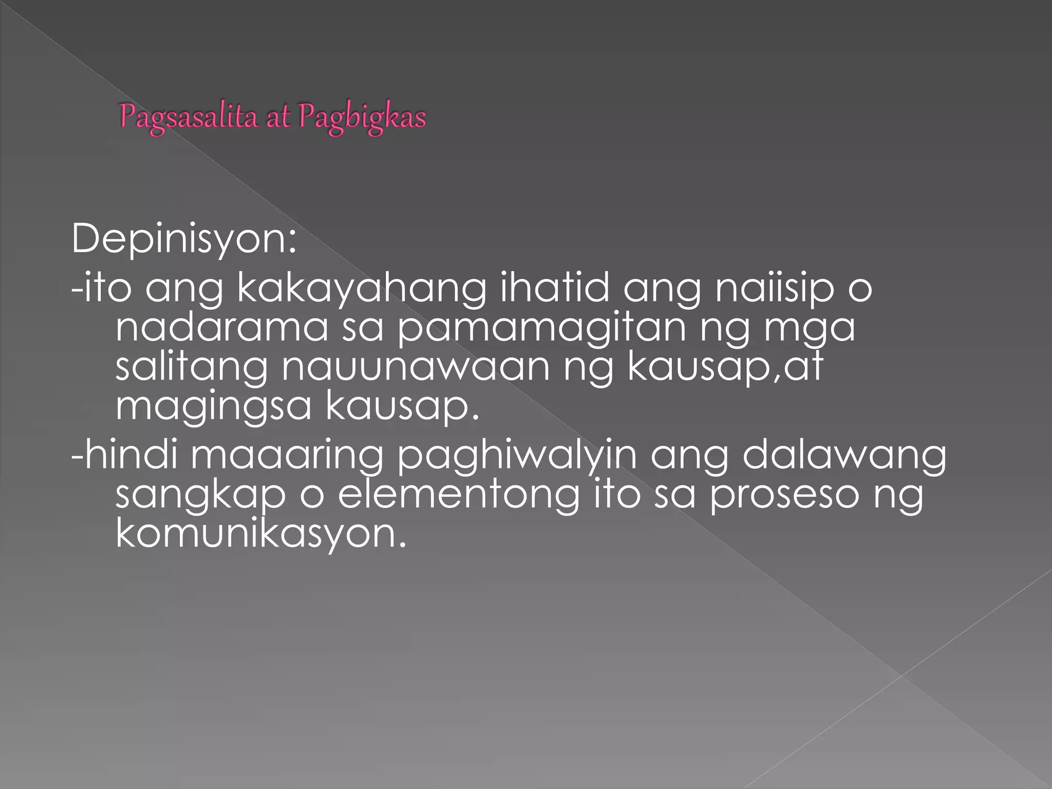 PAGSASALITA | PPT
