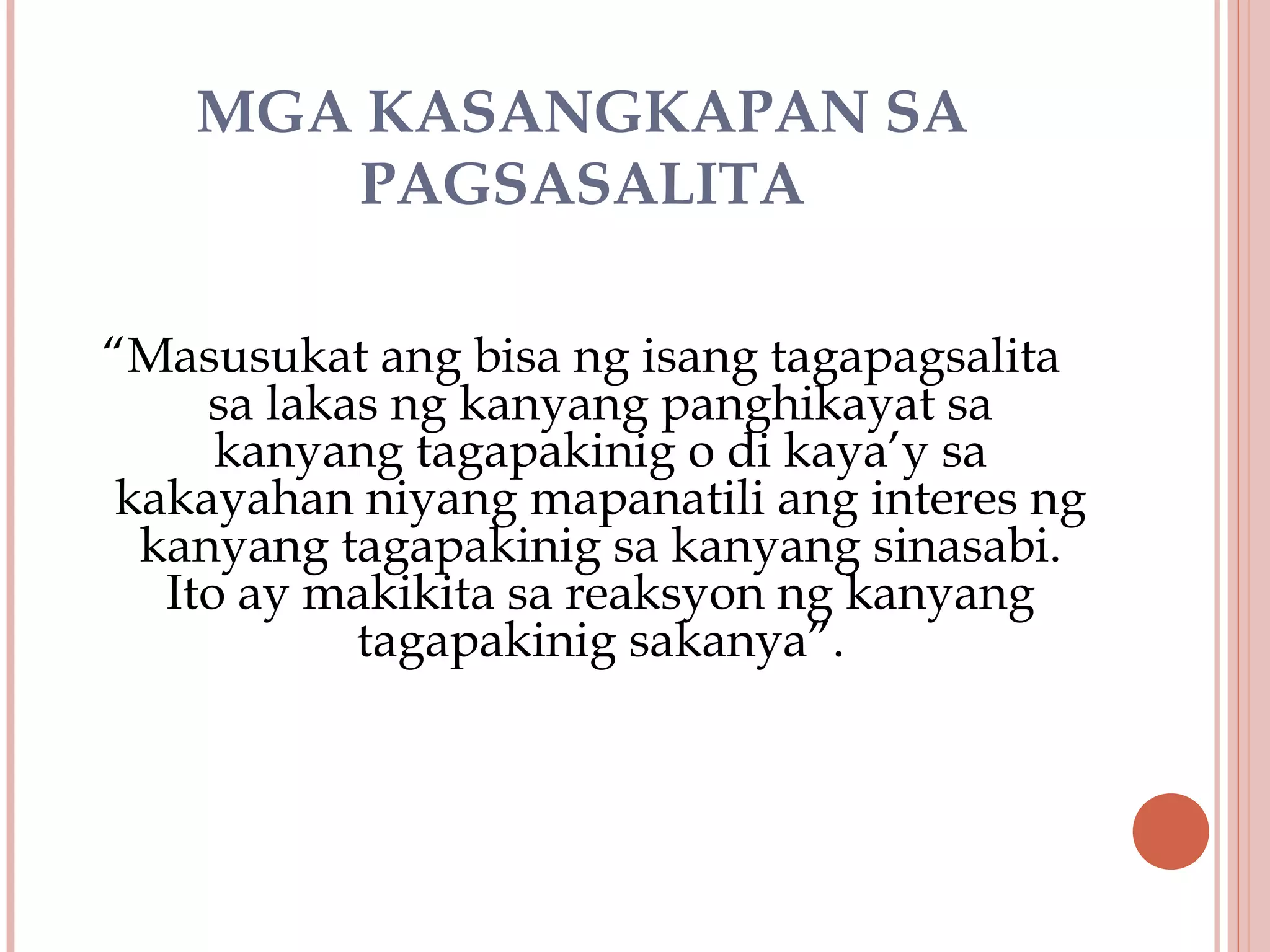 Pagsasalita | PPT