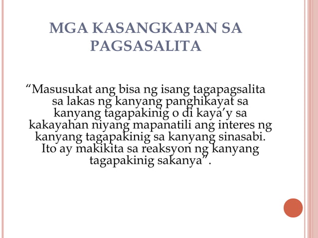 Pagsasalita | PPT