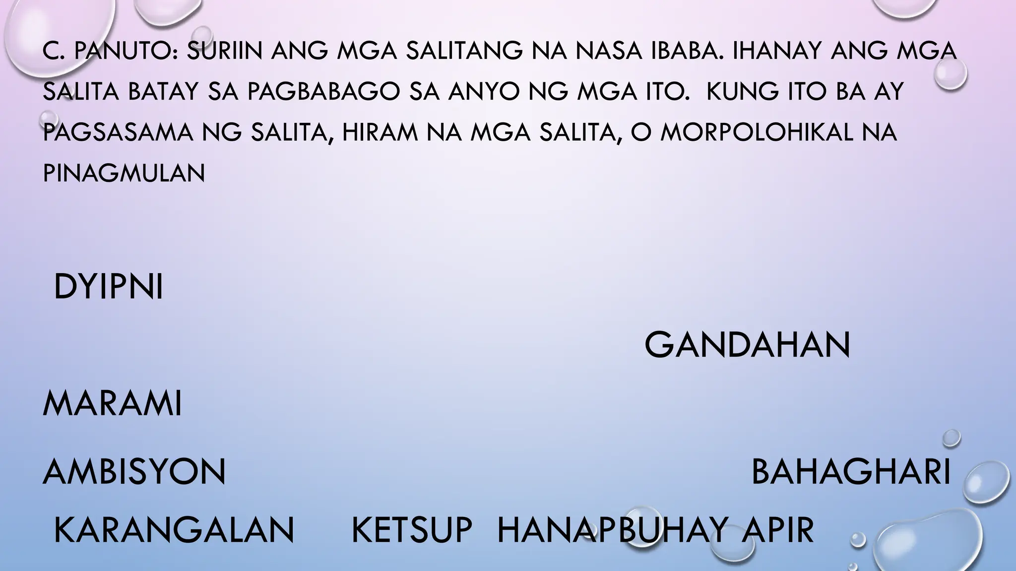Pagsasanay sa filipino jfheksjidwehmchgf | PPTX