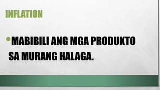 Pagsasanay(salik ng inflation) | PPT