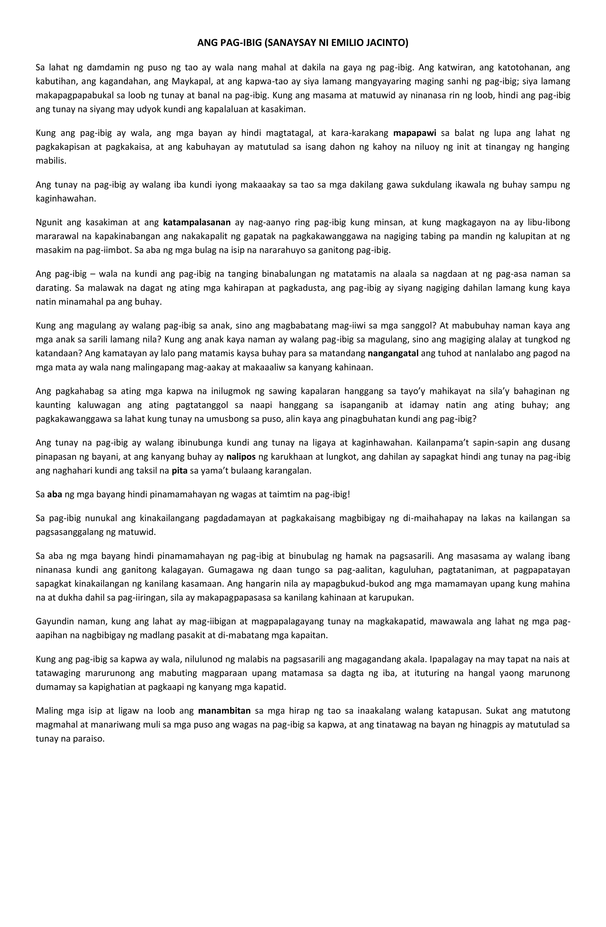 Pagsasanay sa sanaysay | PDF