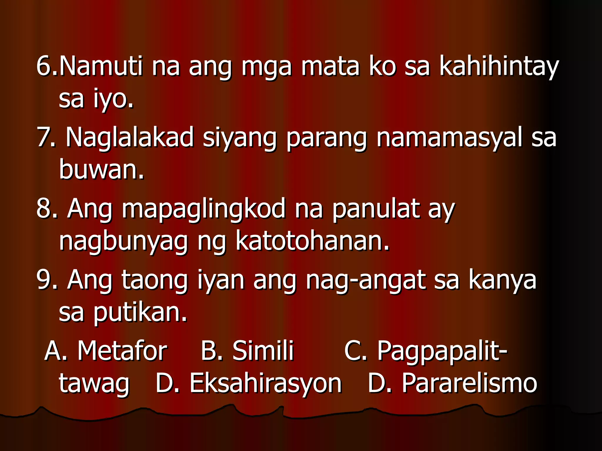 Pagsasanay sa tayutay | PPT