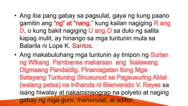 Pagsilip sa pinakabagong ortograpiyang filipino kwf 2018 | PPTX