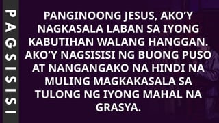 pagisisisi - panalangin sa paghahanda sa sakramento ng kumpisal | PPTX