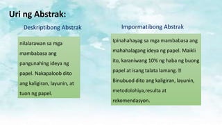 Pagsulat ng-abstrak-2 | PPTX