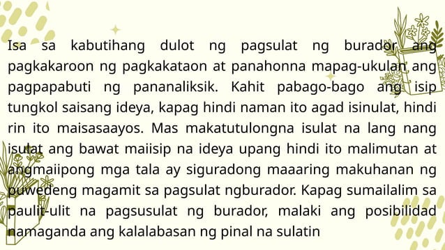 Pagsulat-ng-Butador.pptx OLIVEROS, KRIZA ERIN | PPTX