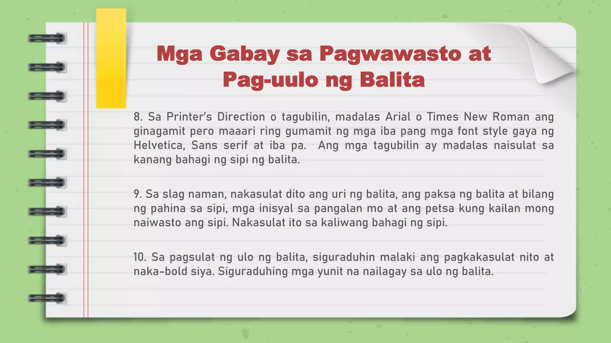 PAGSULAT NG PANRADYONG ISKRIP AT PAGWAWASTO AT PAG-UULO NG BALITA | PPTX