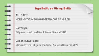 PAGSULAT NG PANRADYONG ISKRIP AT PAGWAWASTO AT PAG-UULO NG BALITA | PPTX