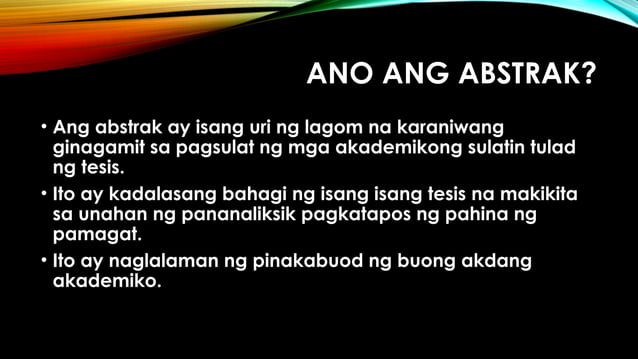 Pagsulat (Abstrak) - Grade 11 Lesson.pptx