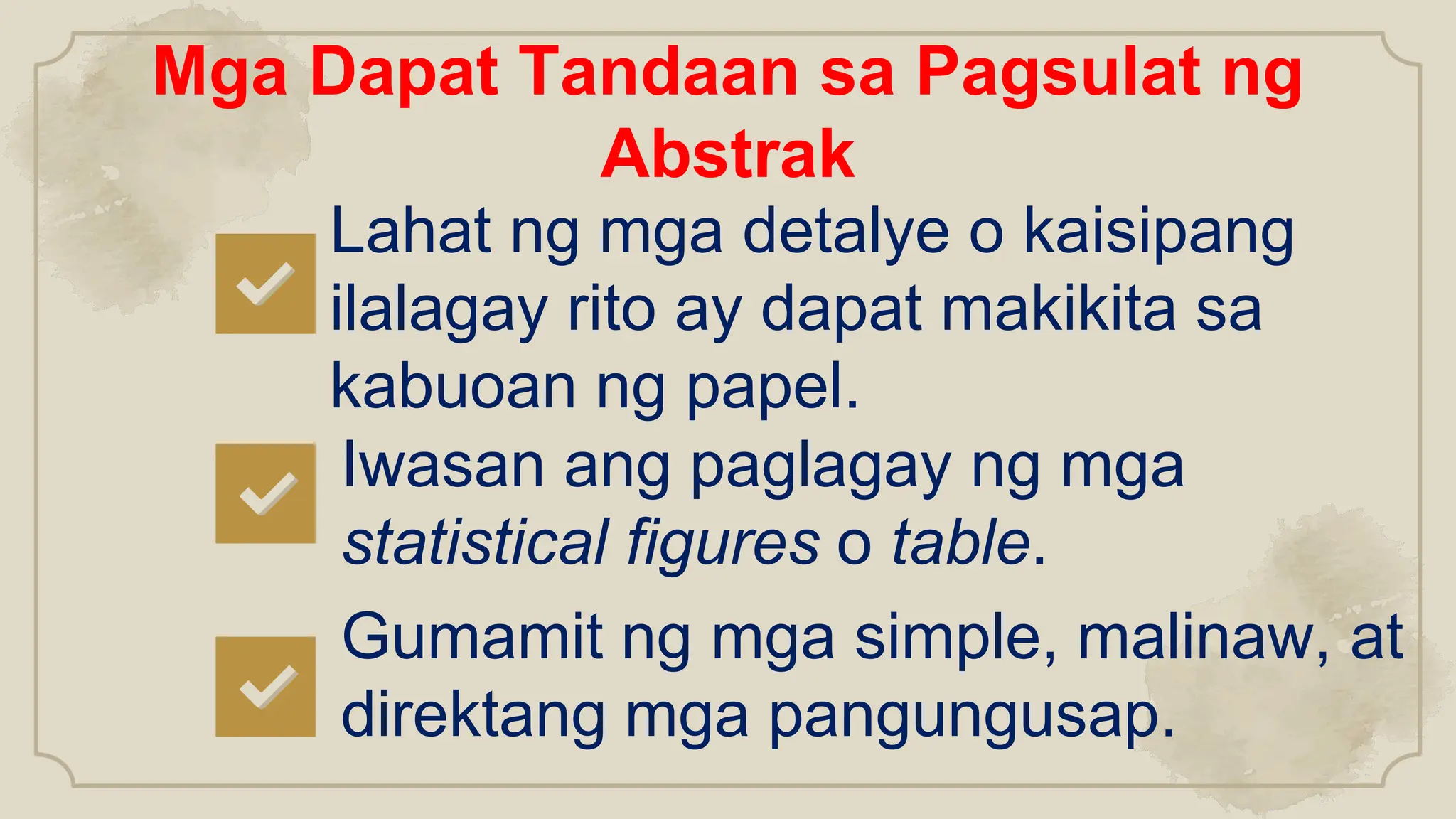 PAGSULAT NG ABSTRAK(Mga Hakbang, katangian at elemento ) | PPTX